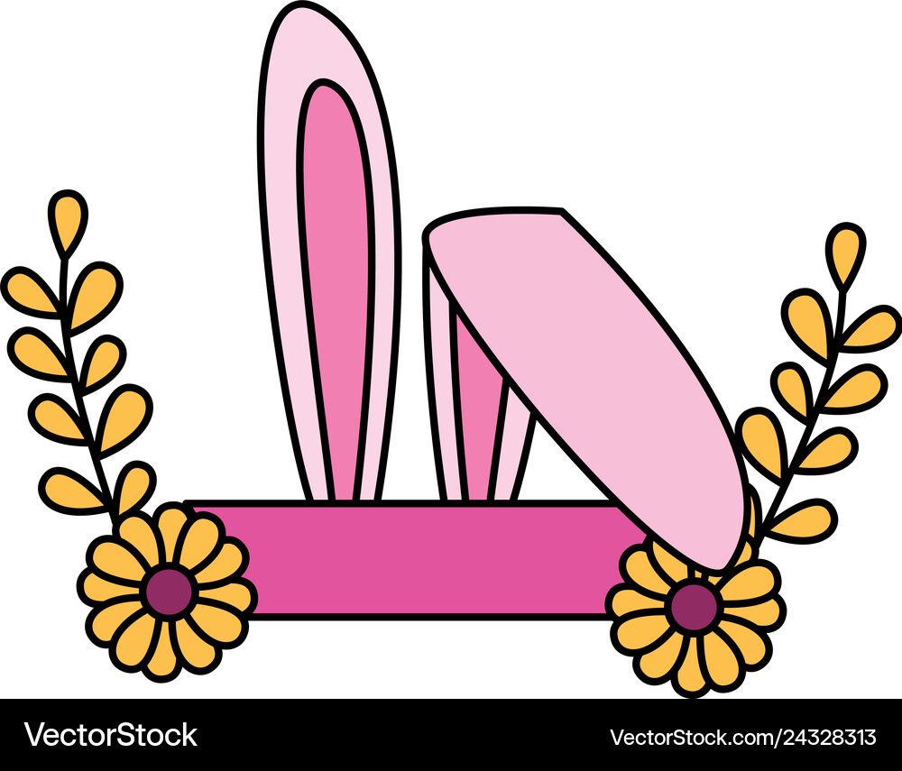Happy easter ears Royalty Free Vector Image - VectorStock