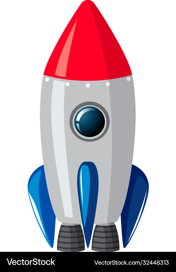 Isolated space rocket cartoon Royalty Free Vector Image