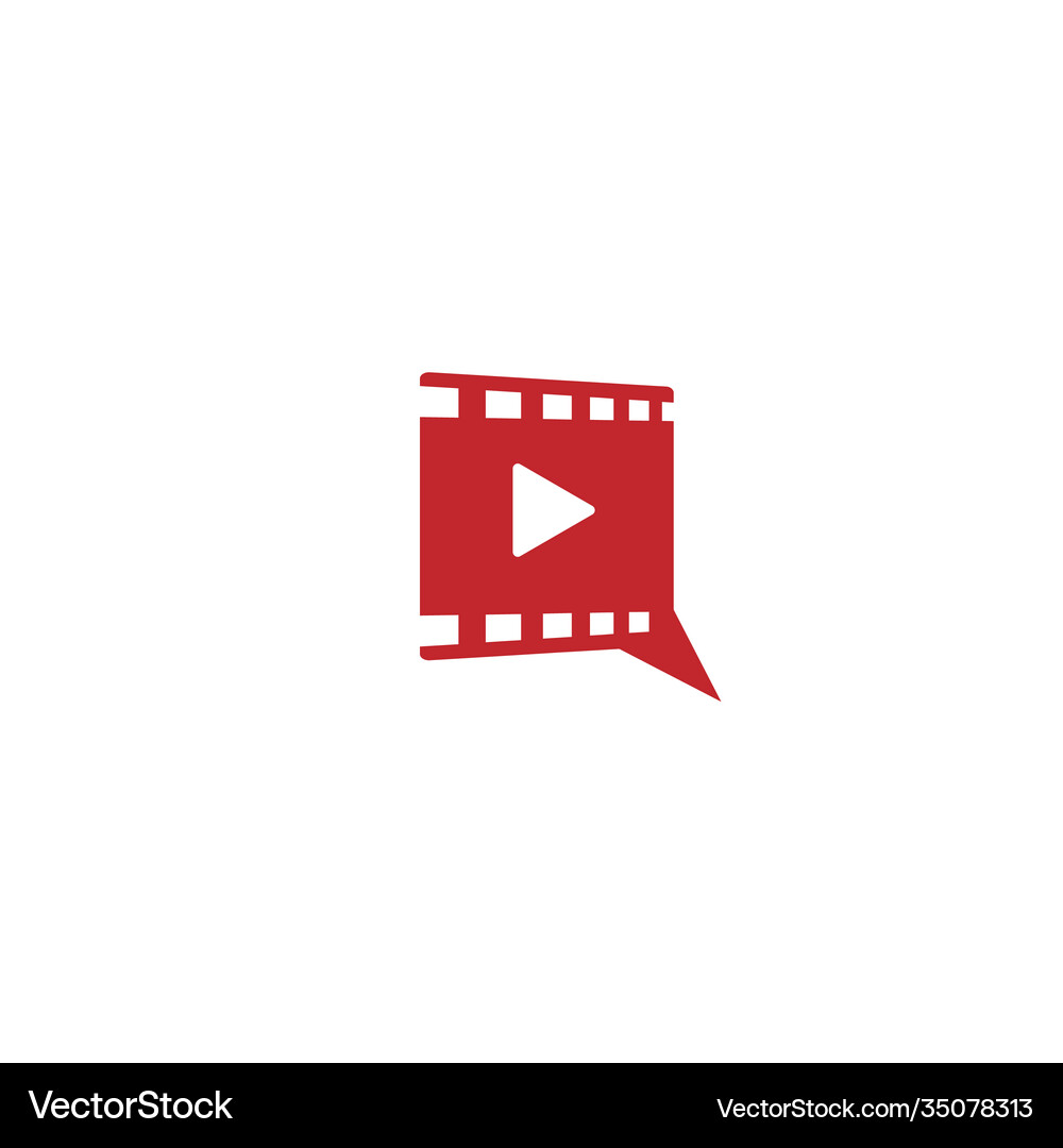 Movie talk logo design template Royalty Free Vector Image