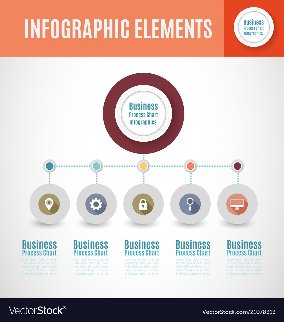 Process chart infographics4 Royalty Free Vector Image