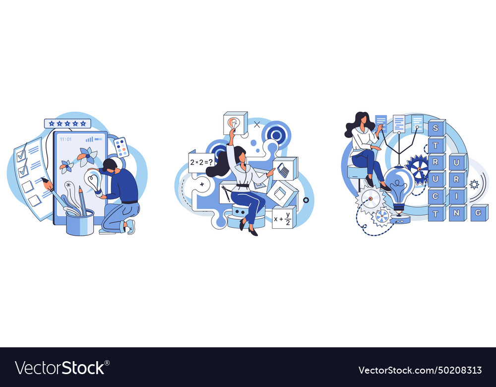 Process optimization strategic development Vector Image