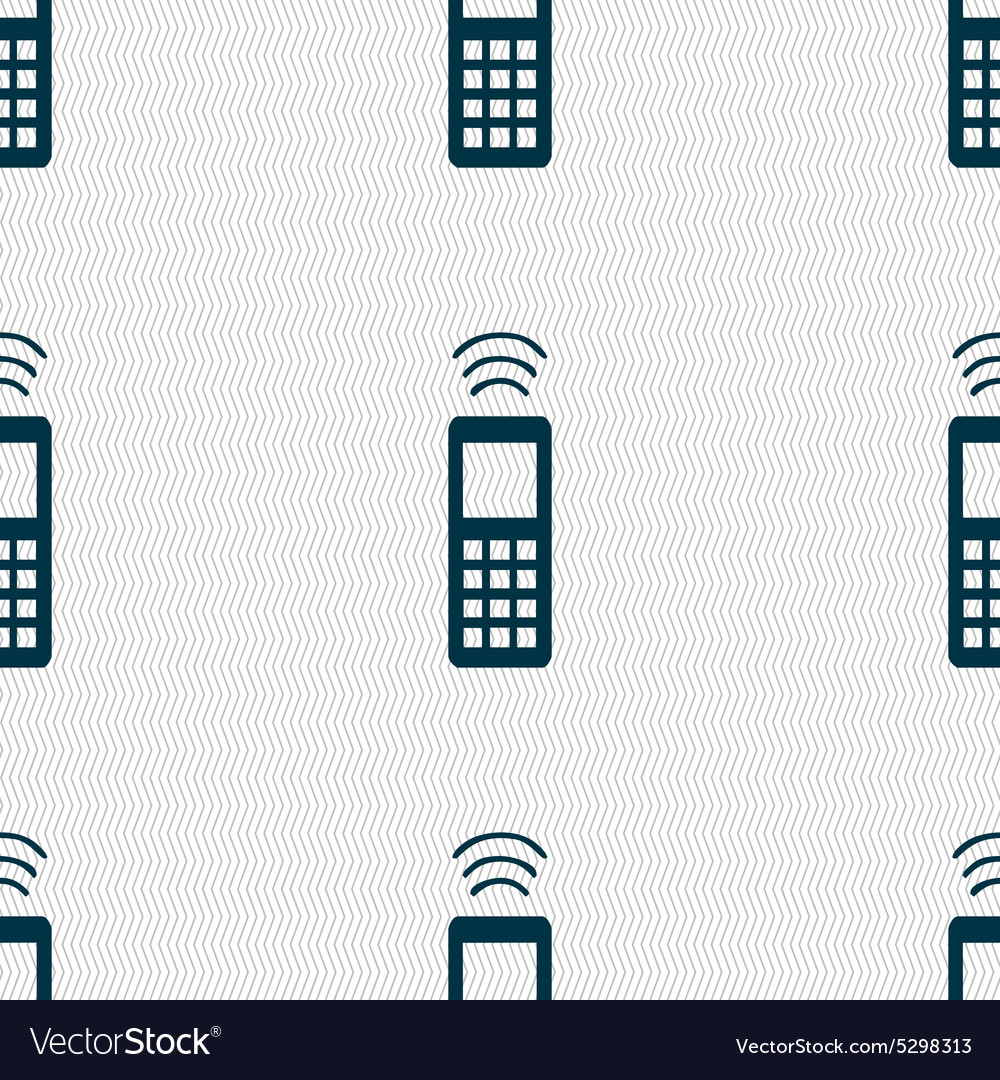 Remote control icon sign Seamless pattern with Vector Image