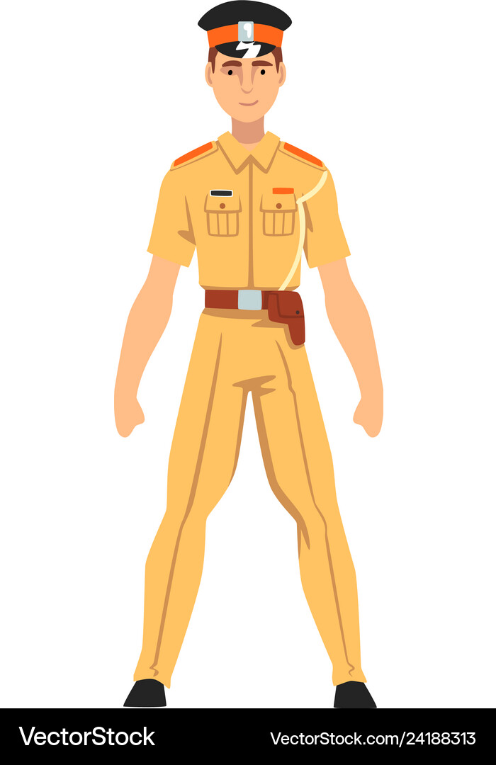 Security police officer professional policeman Vector Image
