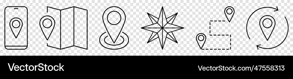 Set of navigation icons design can use for web Vector Image