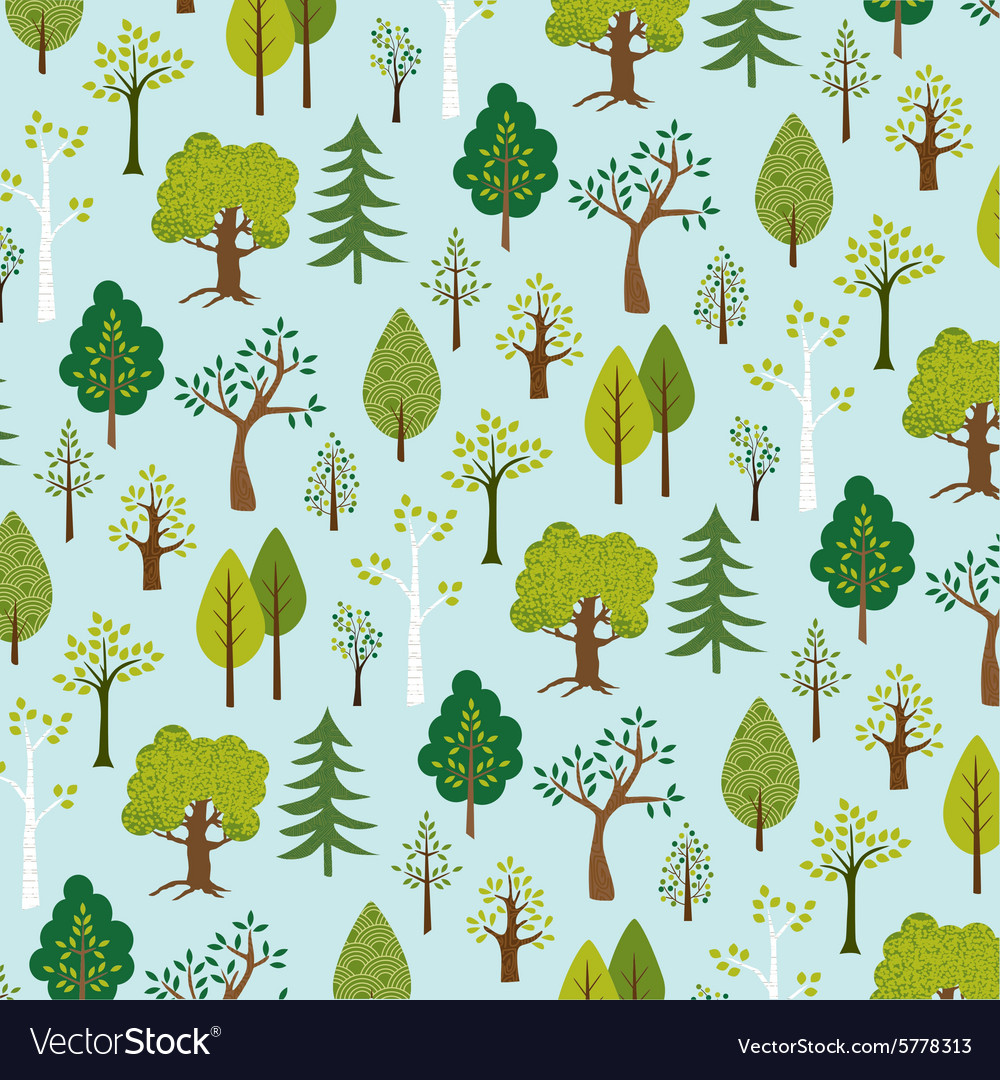 Tree pattern Royalty Free Vector Image - VectorStock