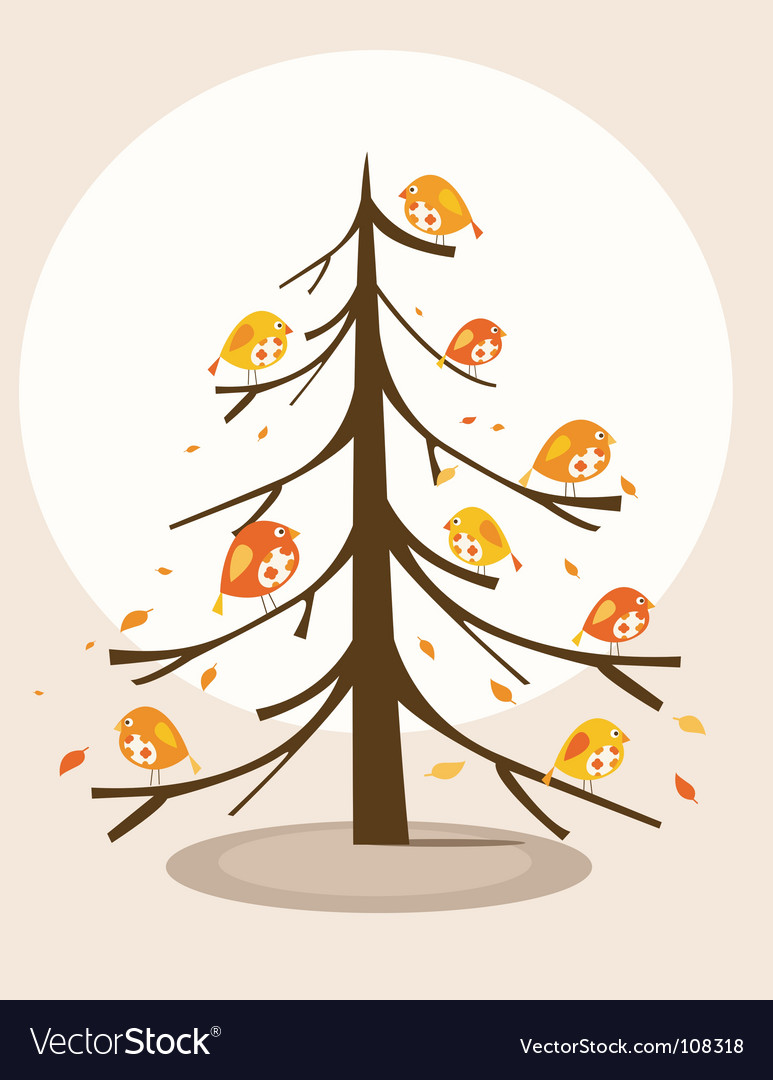 Autumn tree Royalty Free Vector Image - VectorStock