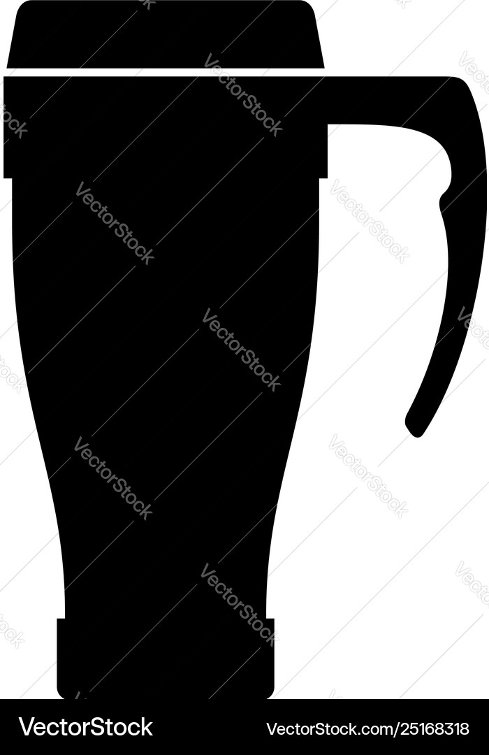Coffee travel thermal mug cup Royalty Free Vector Image