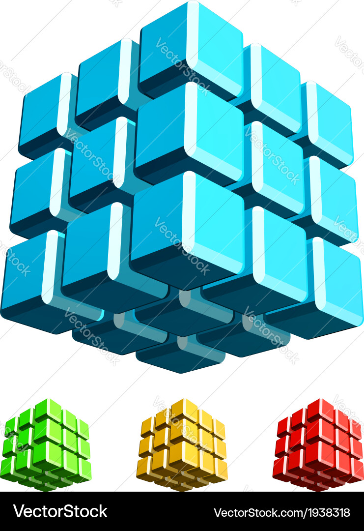Cube 3d Royalty Free Vector Image - VectorStock