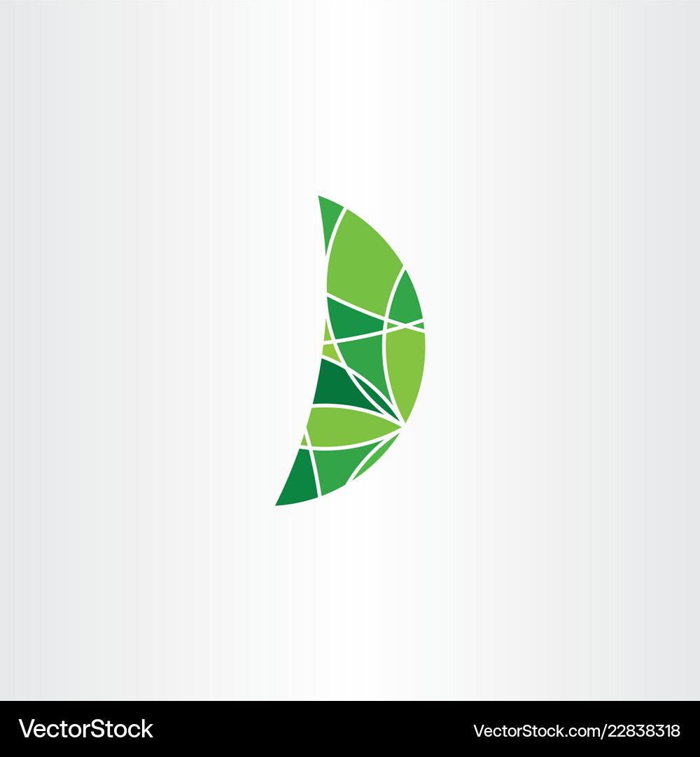 Geometric green leaf logo icon element symbol sign