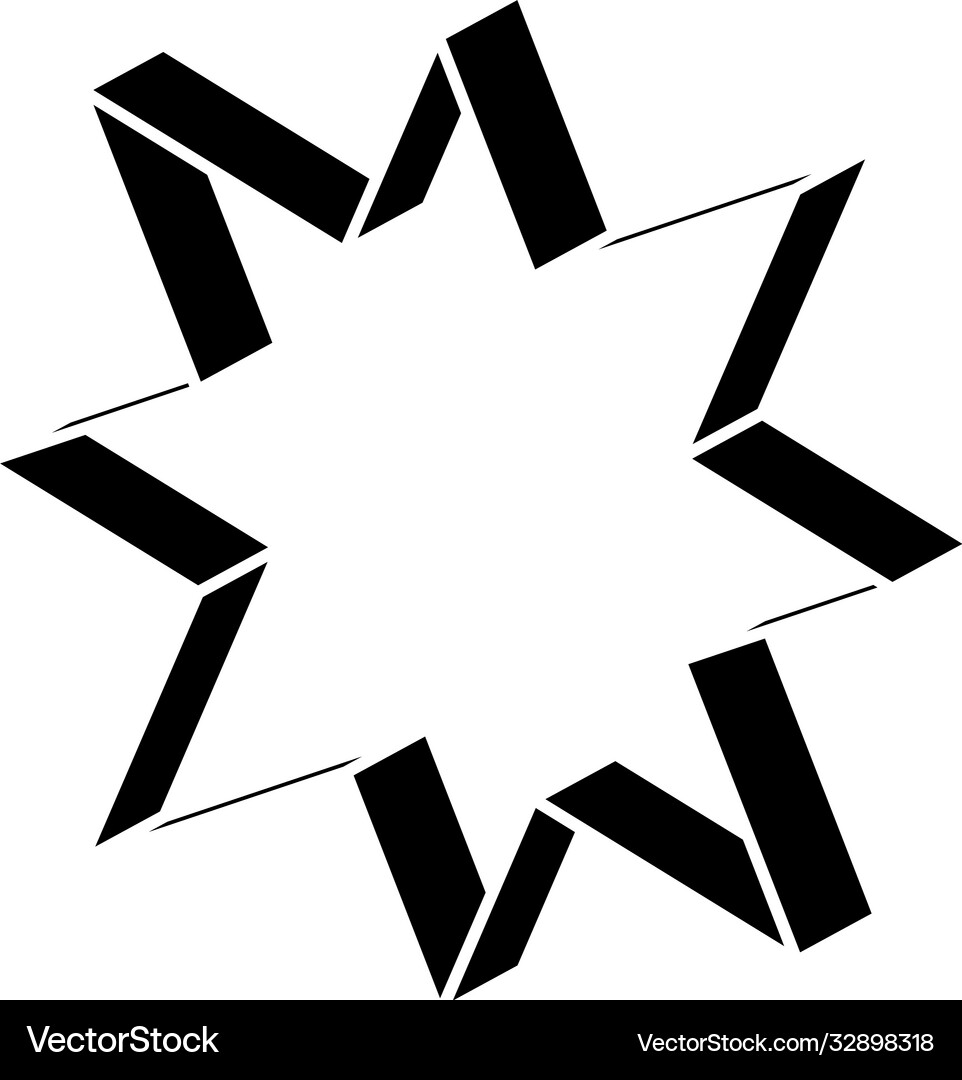 Geometric shapes concept star icon Royalty Free Vector Image