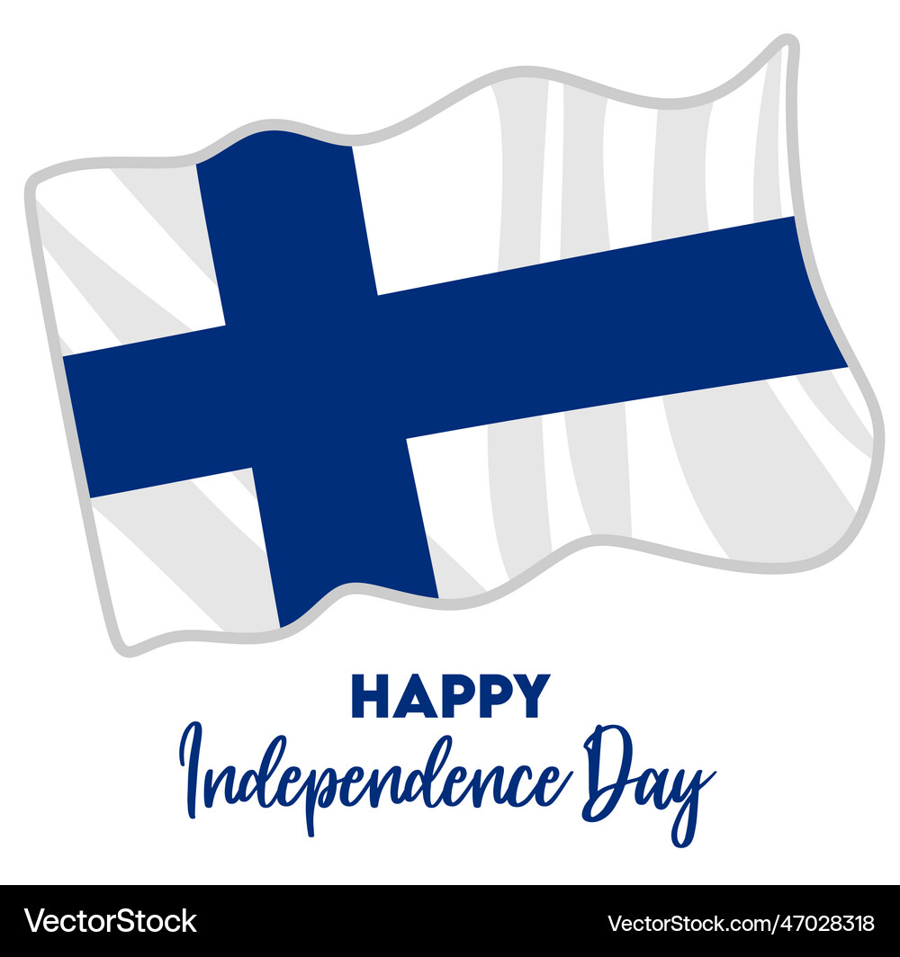 Happy independence day finland Royalty Free Vector Image