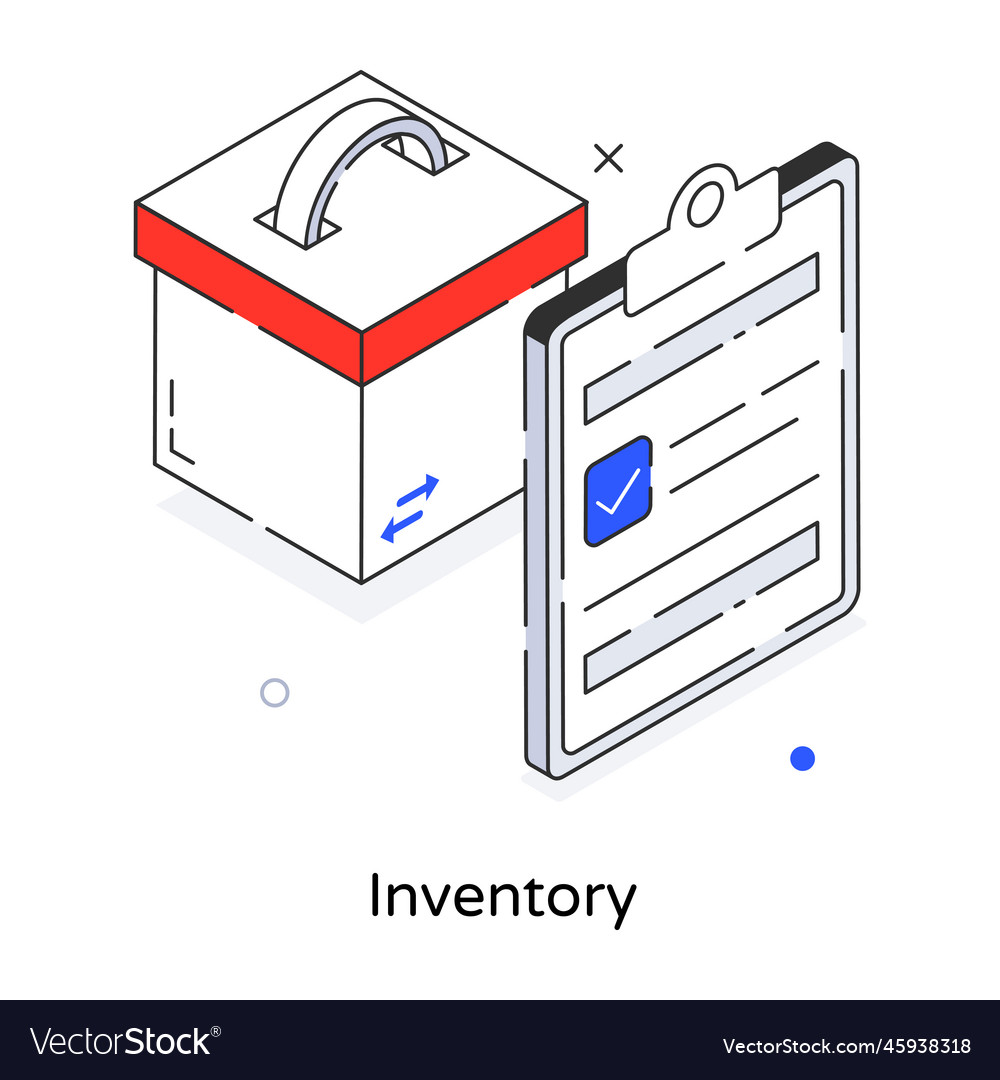 Inventory Royalty Free Vector Image - VectorStock