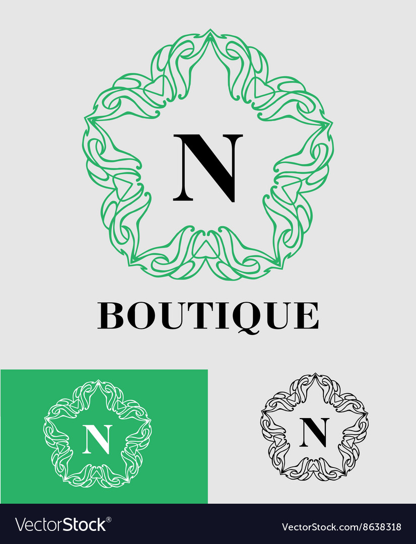 Monogram logo template Royalty Free Vector Image