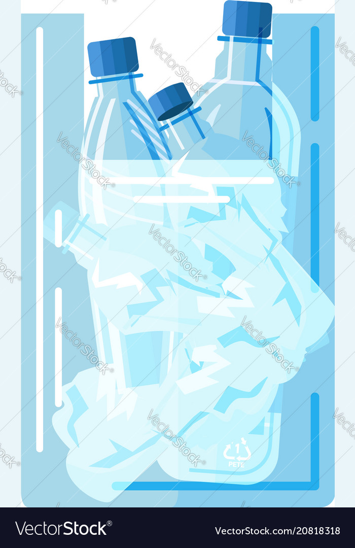 Package with empty bottles Royalty Free Vector Image