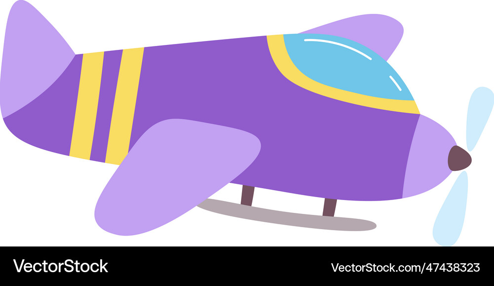 Cartoon airplane vehicle Royalty Free Vector Image