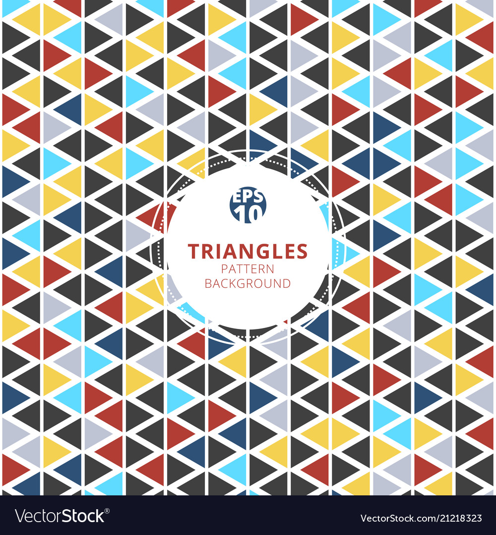 Colorful triangles pattern on white background Vector Image