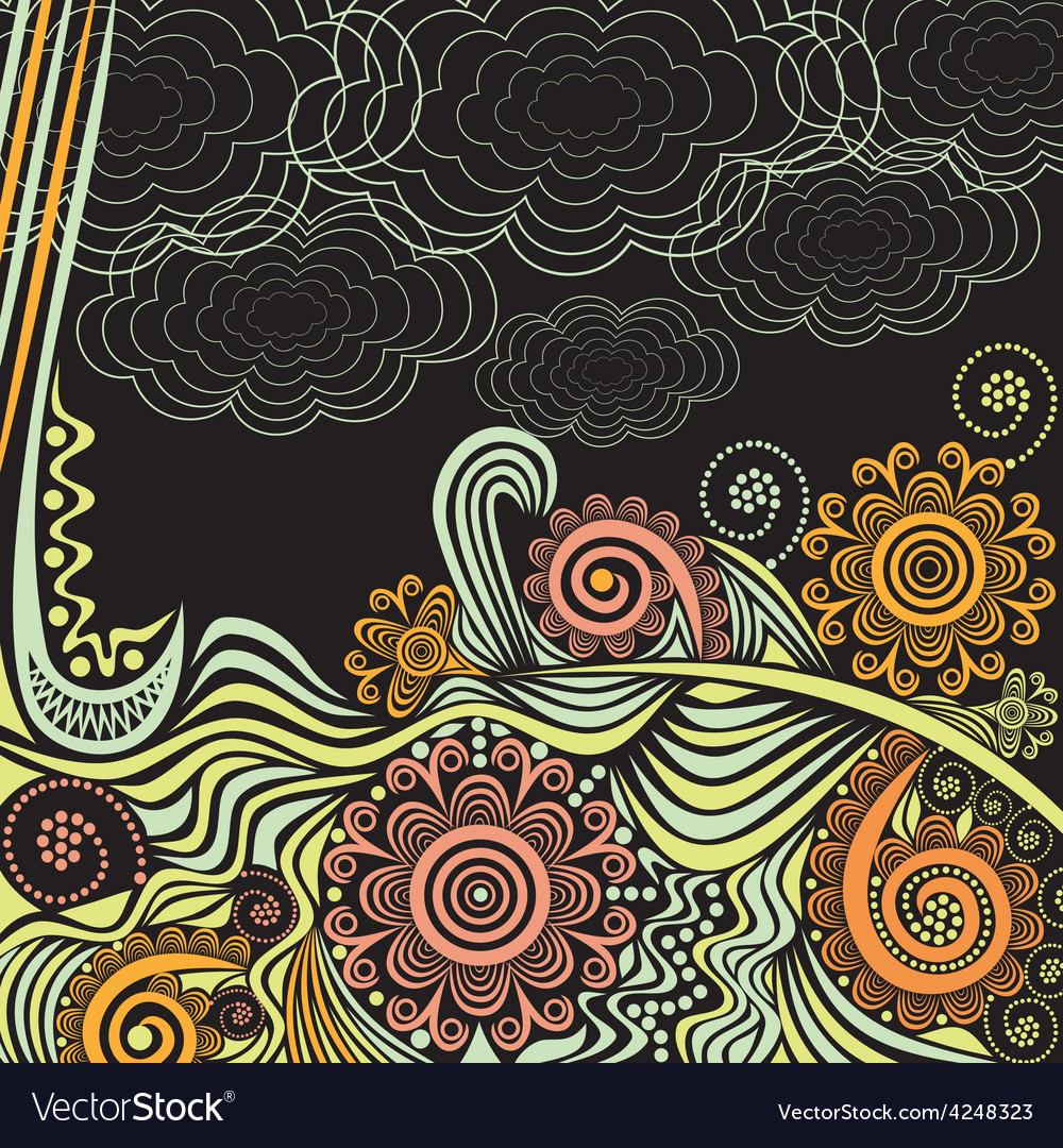 Floral nature pattern background Royalty Free Vector Image