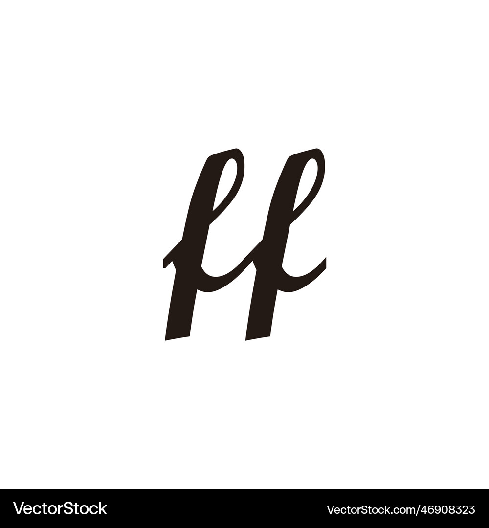 Letter ff connect geometric symbol simple logo Vector Image