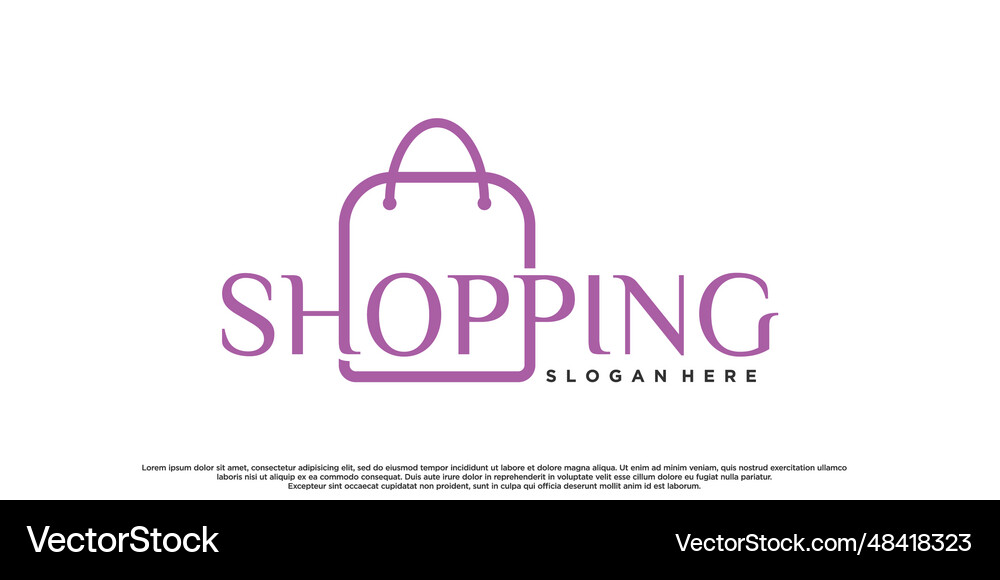 Online shop logo design with modern concept Vector Image