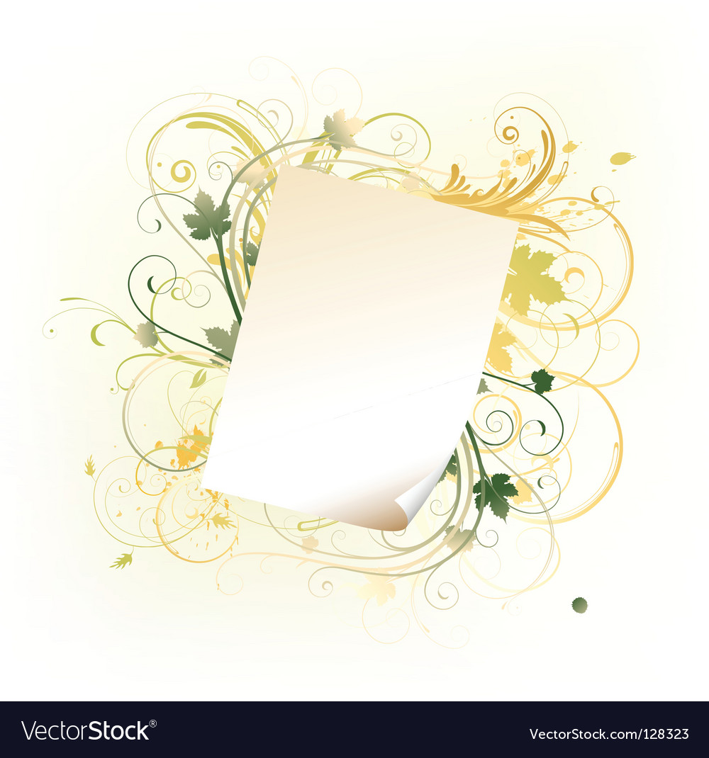 Paper leaf frame Royalty Free Vector Image - VectorStock