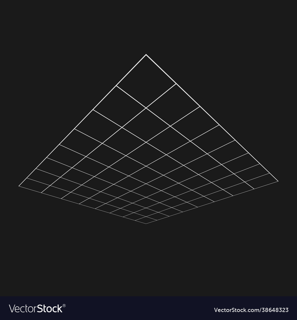 Retrofuturistic perspective ceiling grid Vector Image