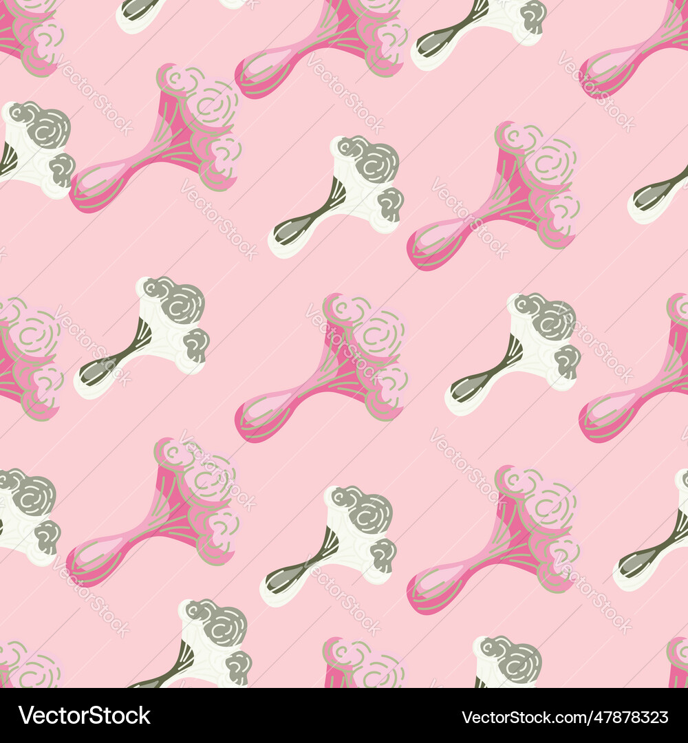 Simple psychedelic mushrooms seamless pattern Vector Image