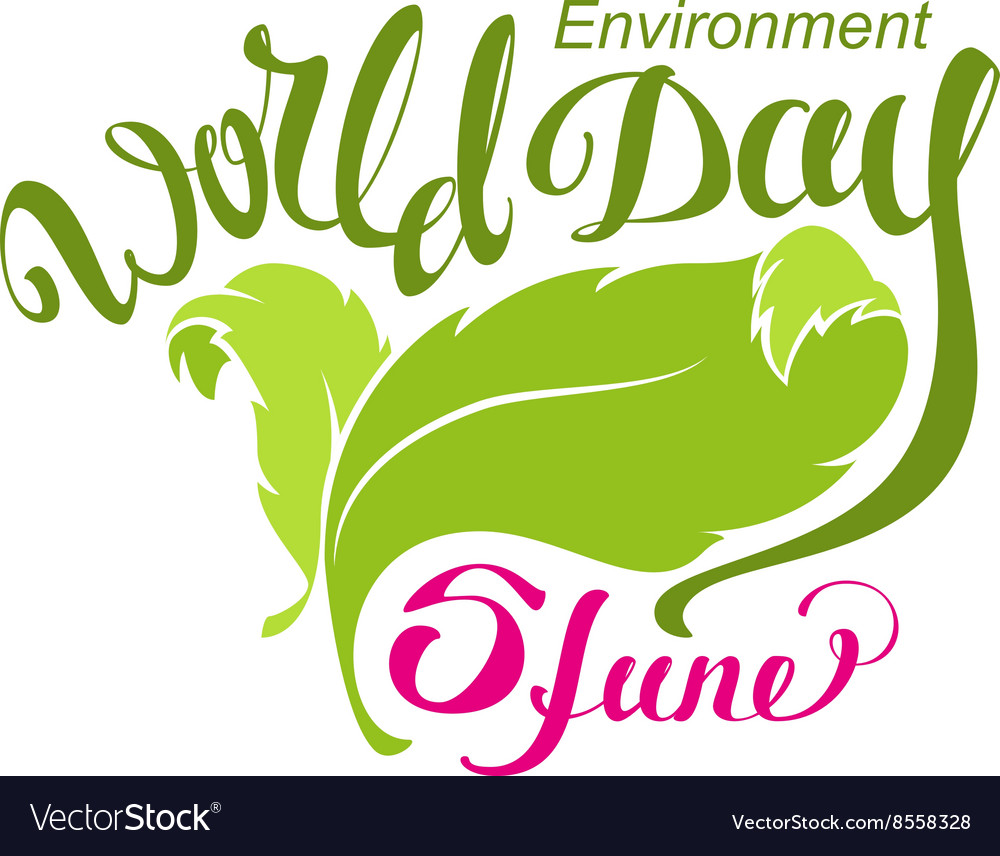 5 june world environment day abstract leaf Vector Image