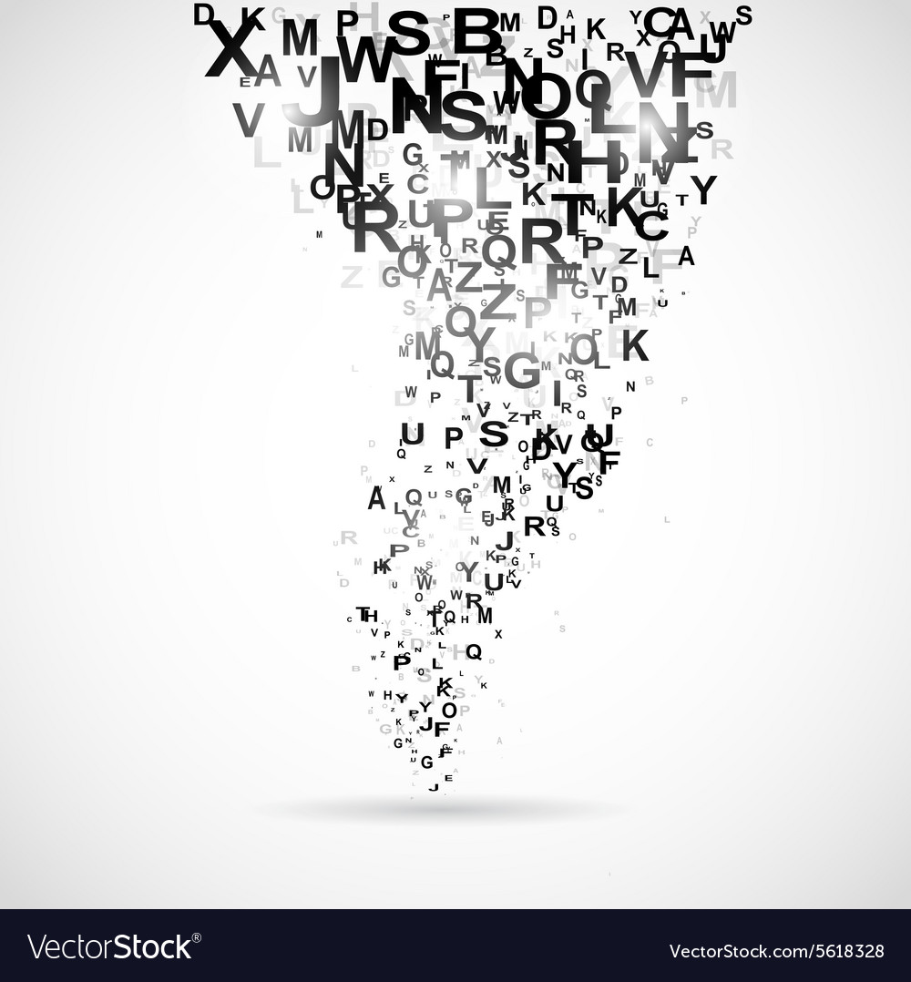 Abstract background with abc letters Royalty Free Vector