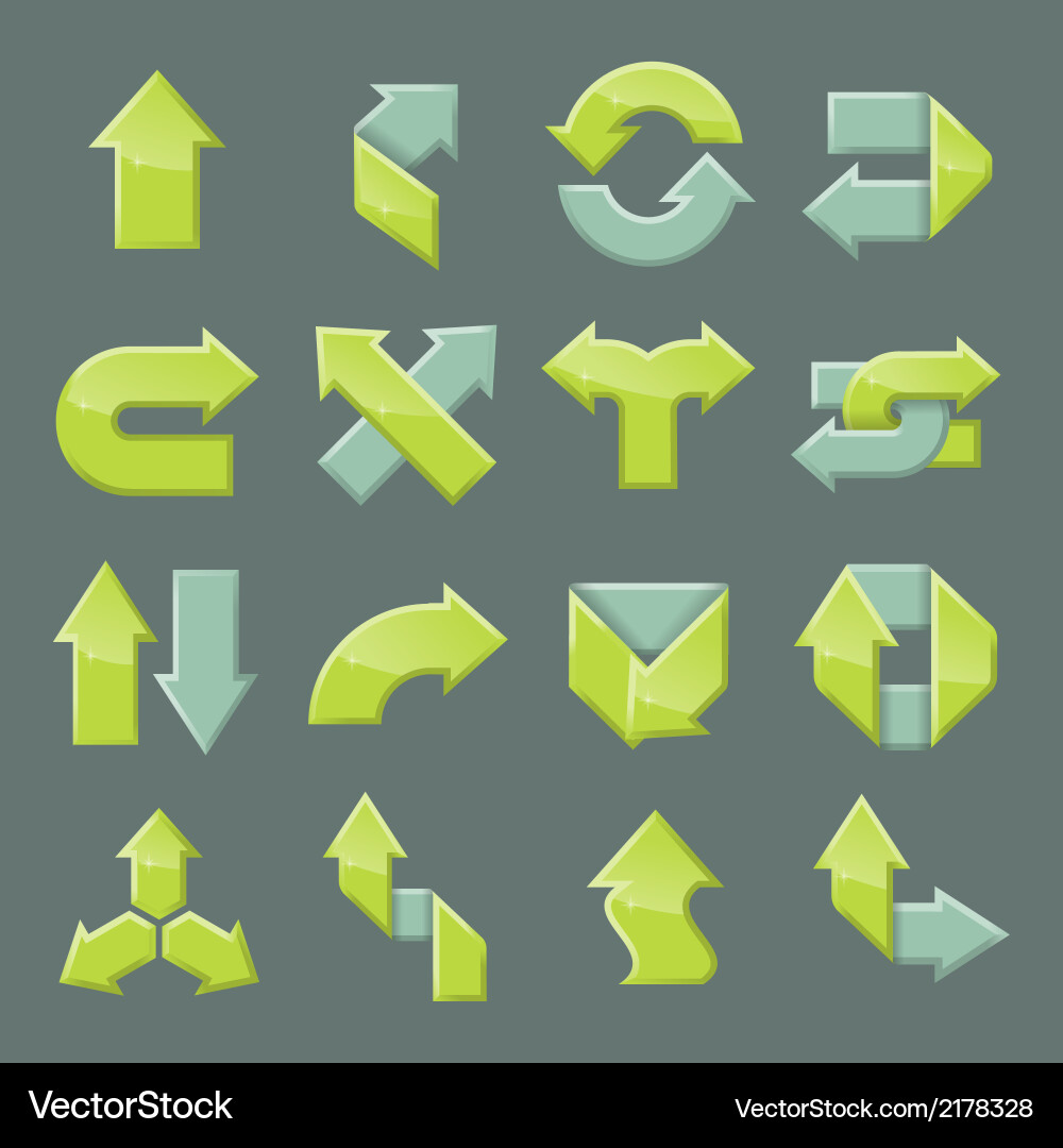 Design set of modern arrow Royalty Free Vector Image