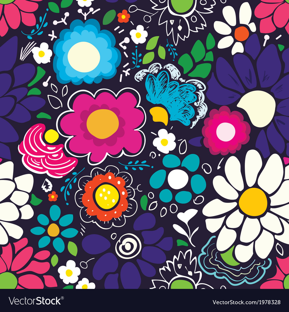 Floral seamless pattern Royalty Free Vector Image