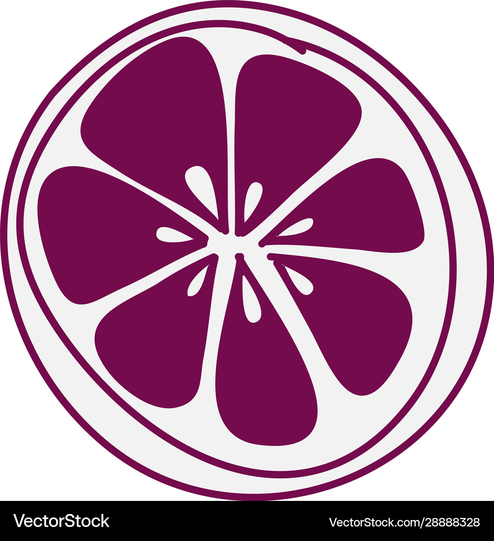 Fresh orange half fruit isolated icon Royalty Free Vector