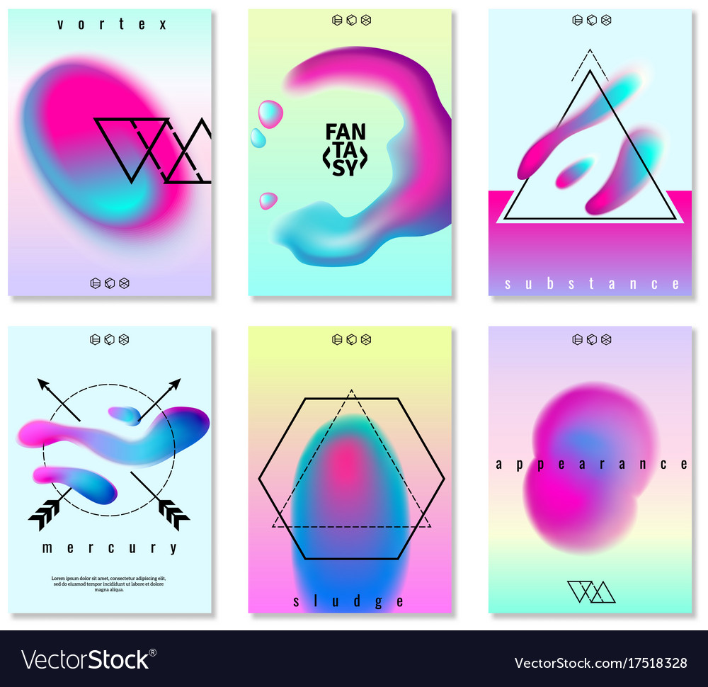 Gradient design banners set Royalty Free Vector Image
