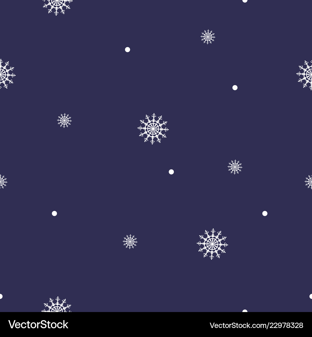 Seamless pattern of snowflakes circles and dots Vector Image