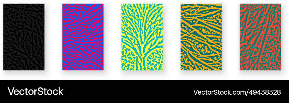 Set of paper cards with textured pattern design Vector Image