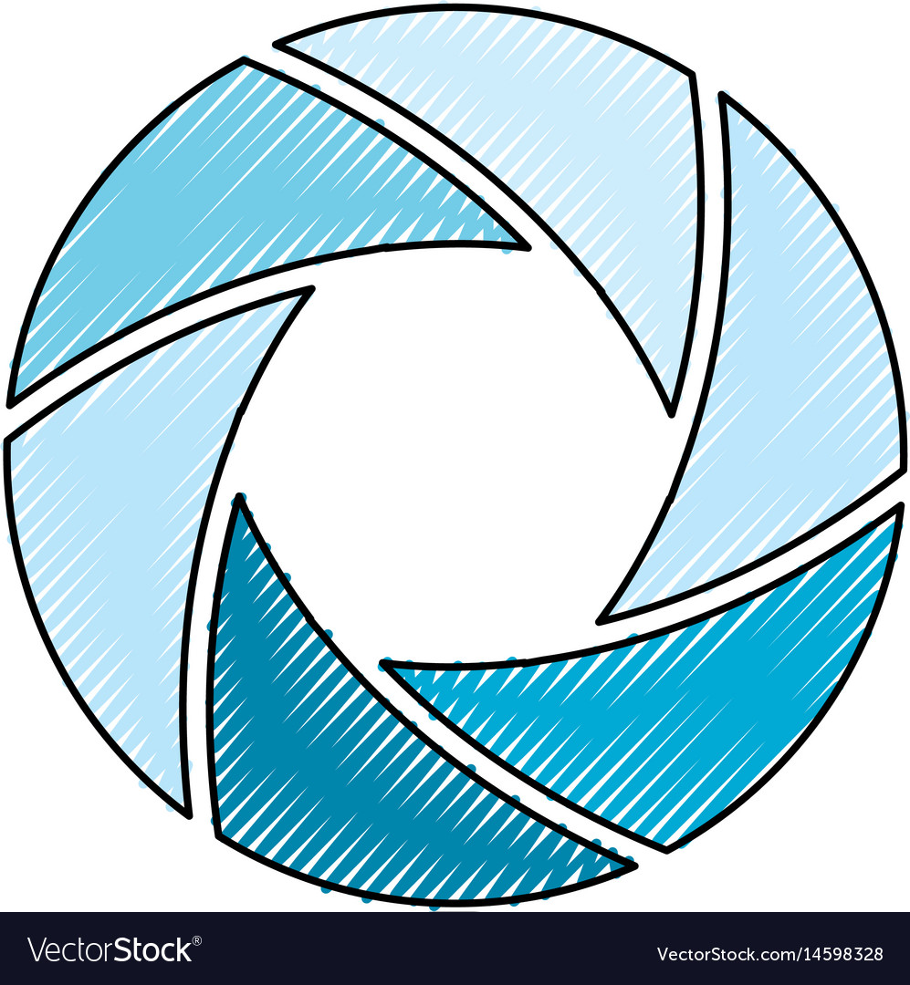 Shutter camera symbol Royalty Free Vector Image