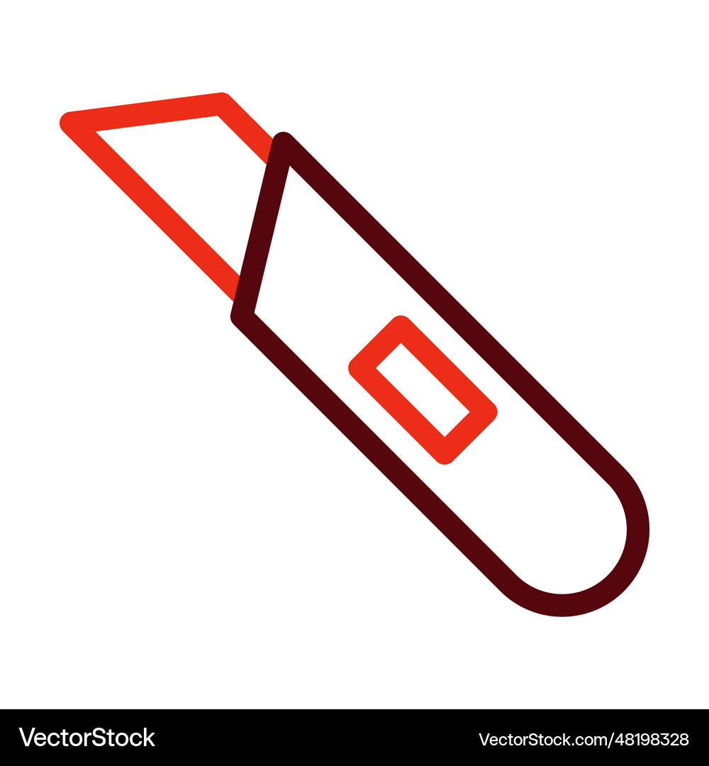 Utility knife glyph two color icon for personal Vector Image