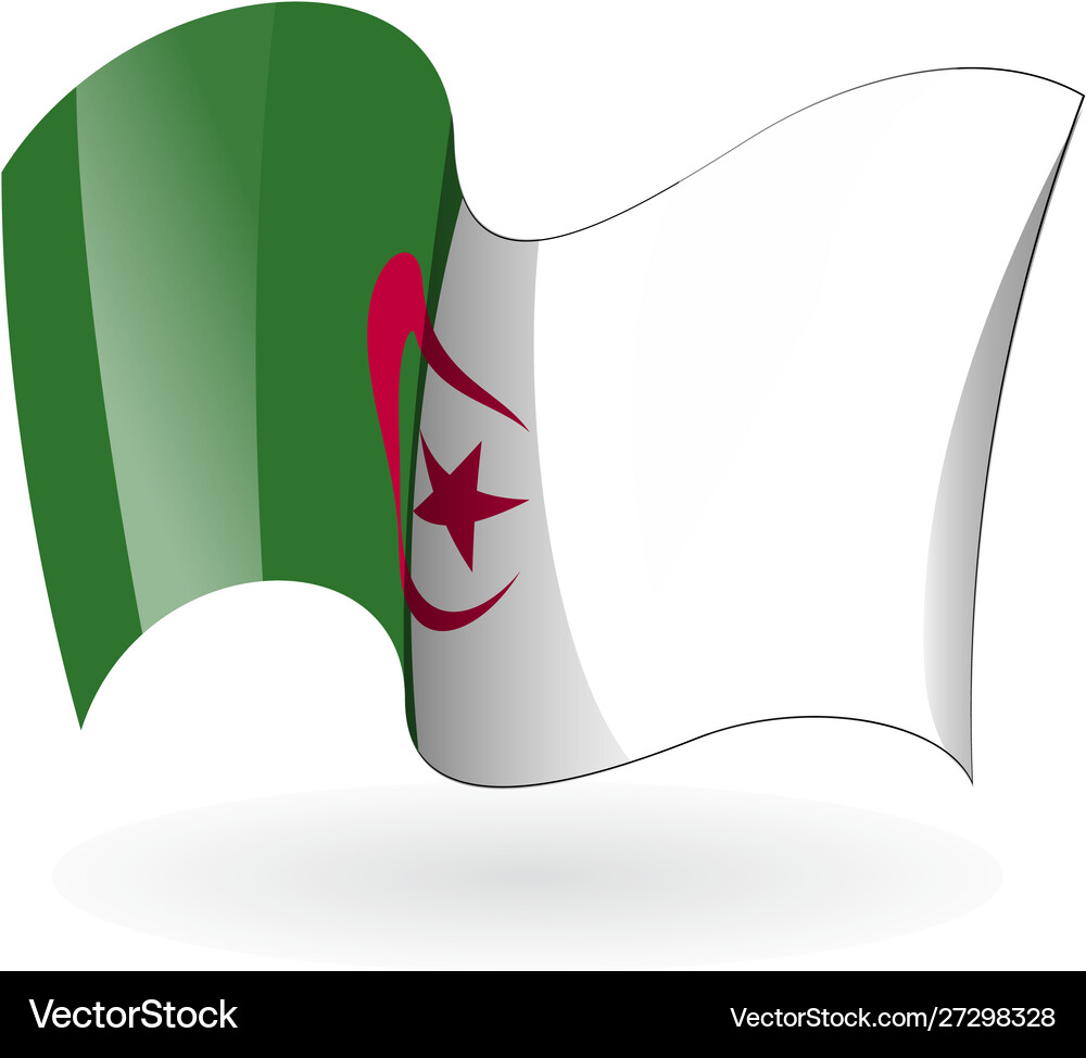 Waving flag icon national symbol fluttered Vector Image