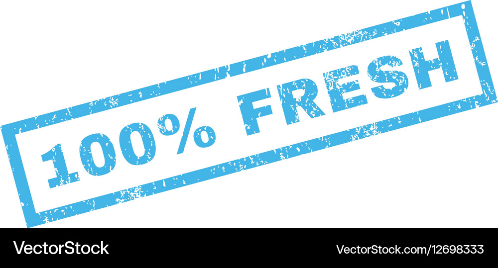 100 percent fresh rubber stamp Royalty Free Vector Image