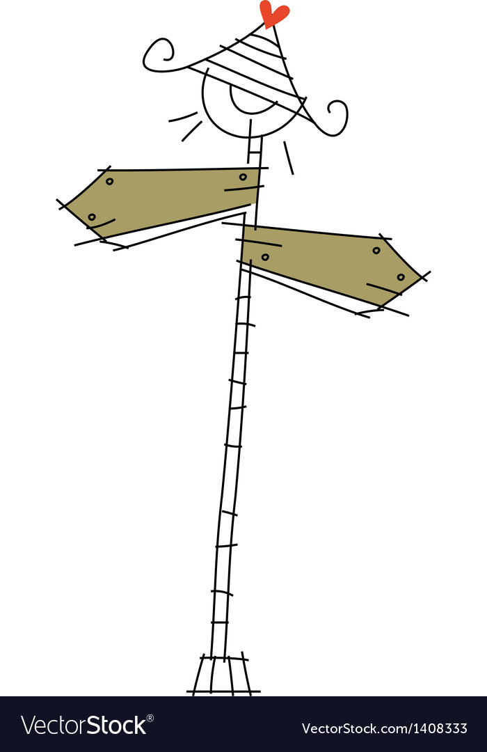 A guidepost Royalty Free Vector Image - VectorStock