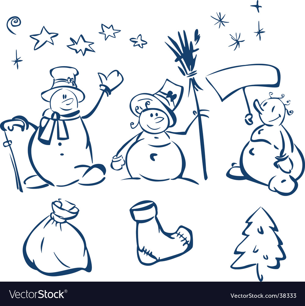 Christmas design elements Royalty Free Vector Image