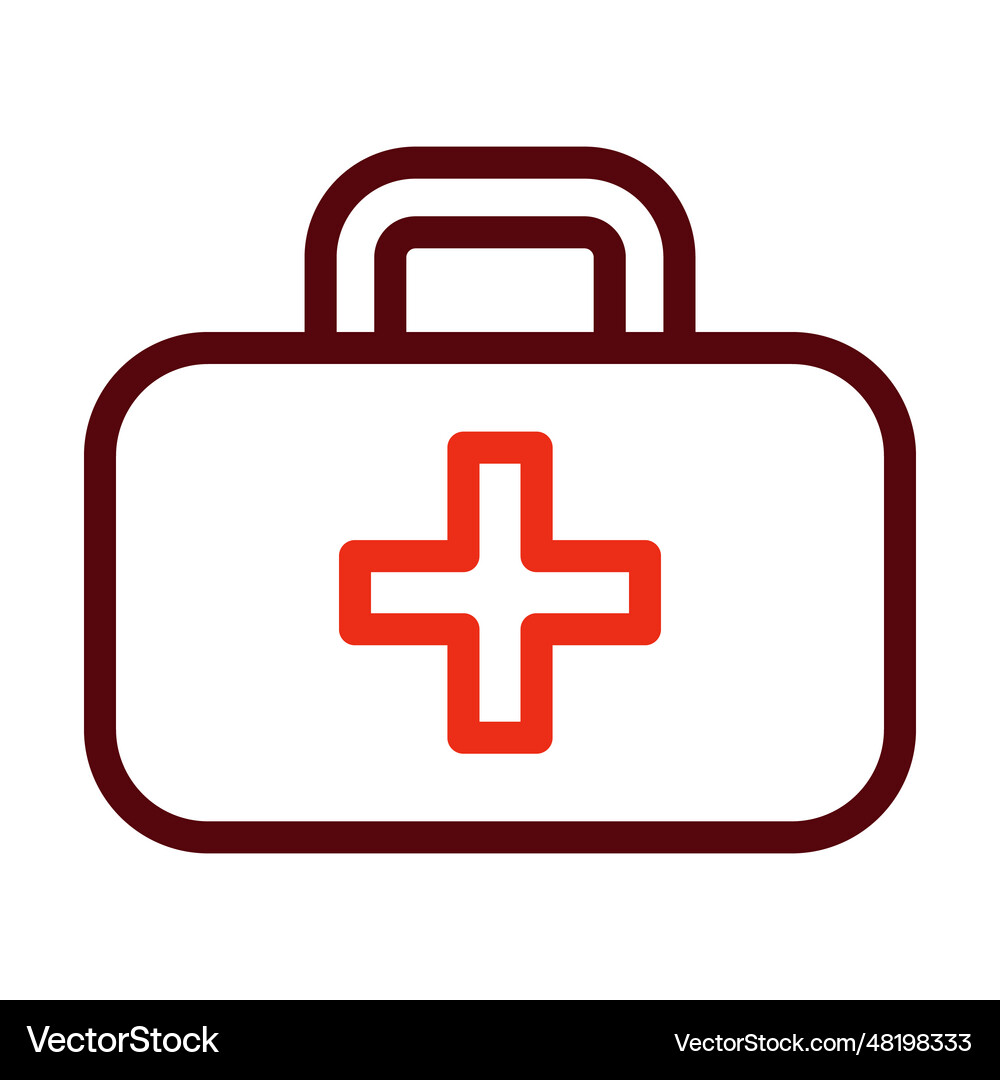 First aid kit glyph two color icon for personal Vector Image
