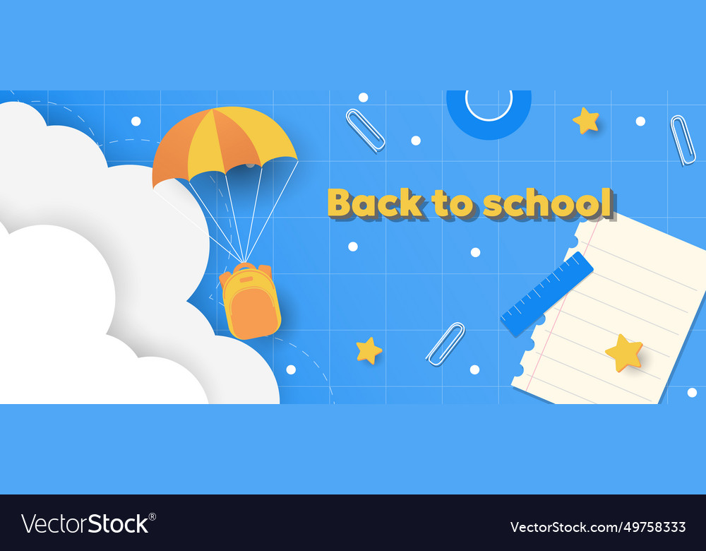 Learning background template flyer Royalty Free Vector Image