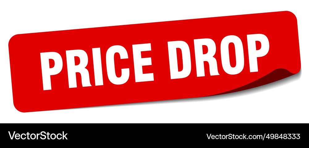 Price drop sticker price drop label Royalty Free Vector