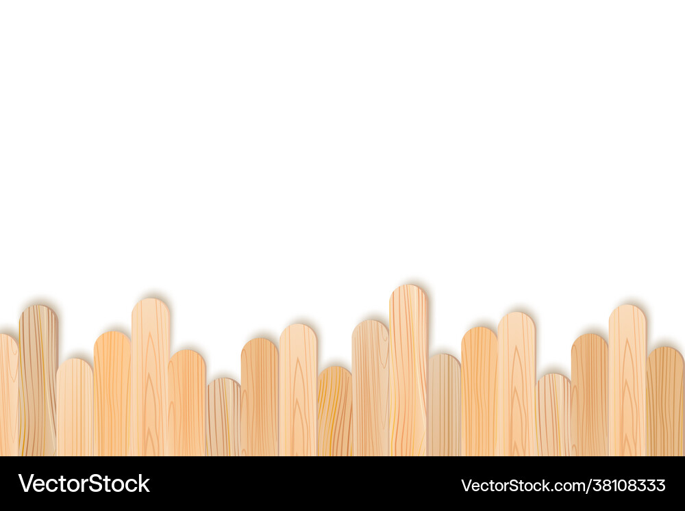 Realistic 3d wooden or plastic sticks Royalty Free Vector
