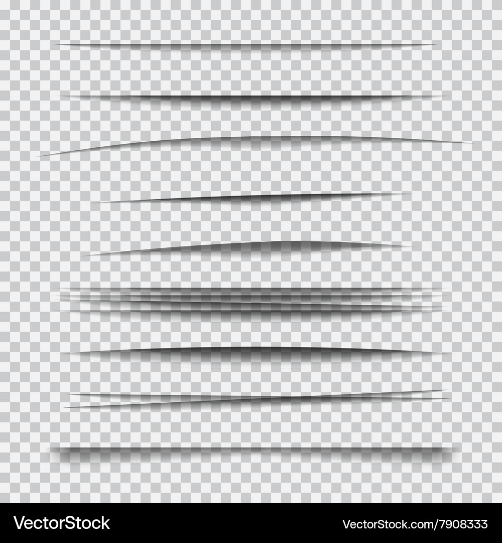 Set of transparent realistic paper shadow effects Vector Image