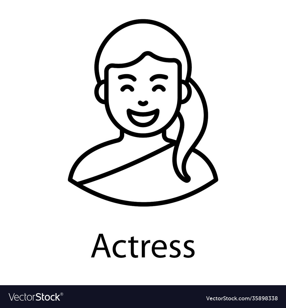 Actress Royalty Free Vector Image Vectorstock