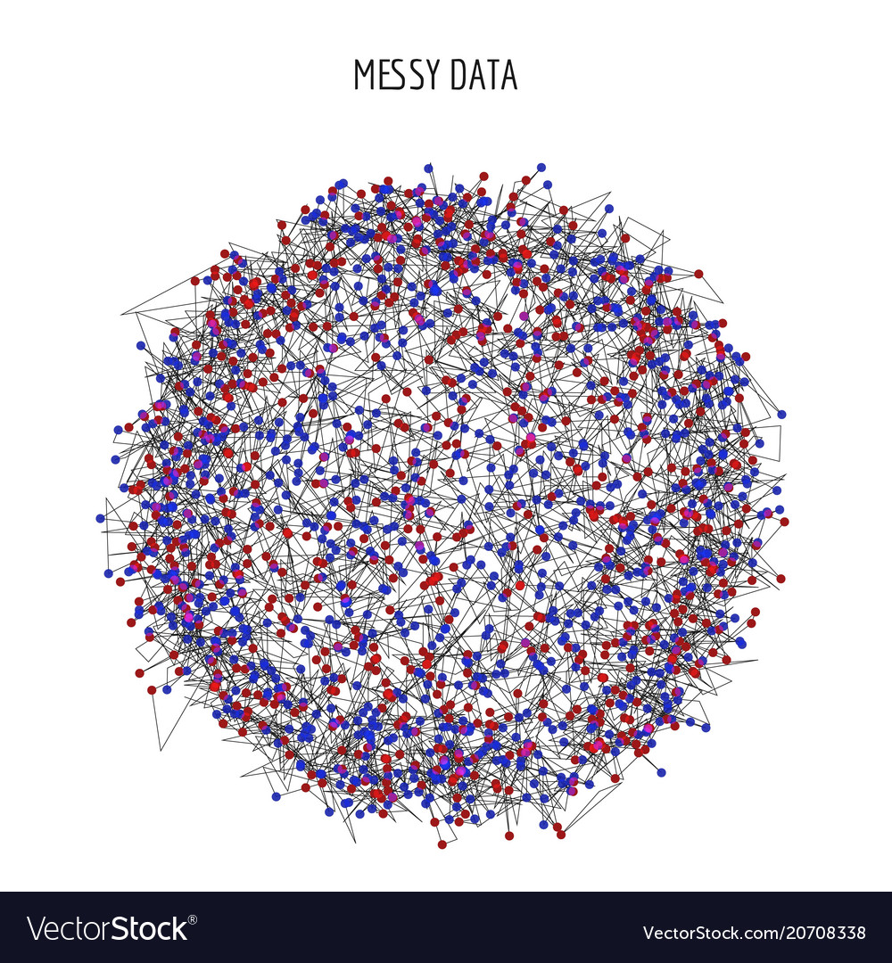 Big data concept design messy data Royalty Free Vector Image