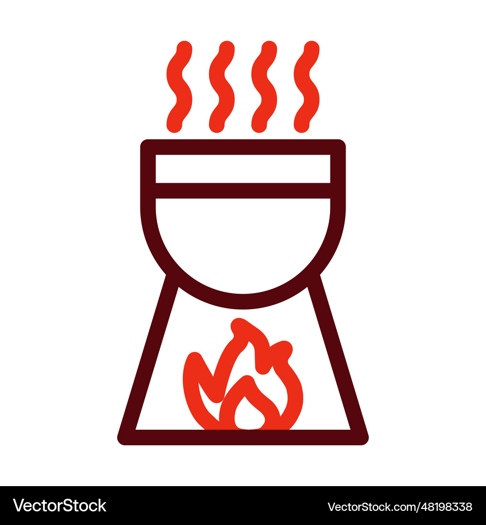 Boiling glyph two color icon for personal Vector Image