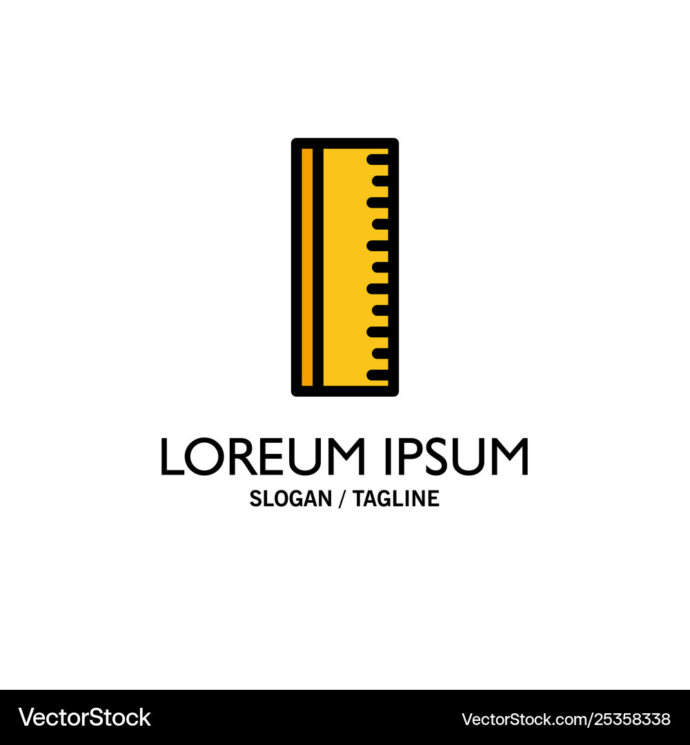 Education ruler school business logo template Vector Image