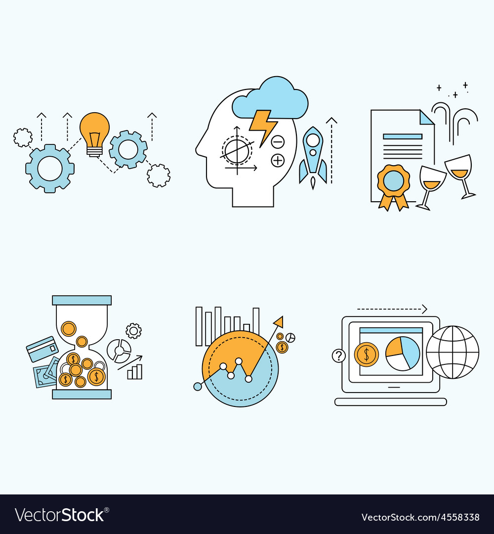 Flat design website development graphic Royalty Free Vector